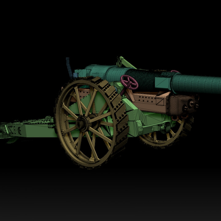 3D Printable Howitzer Mark VI UK by 3Dimontis