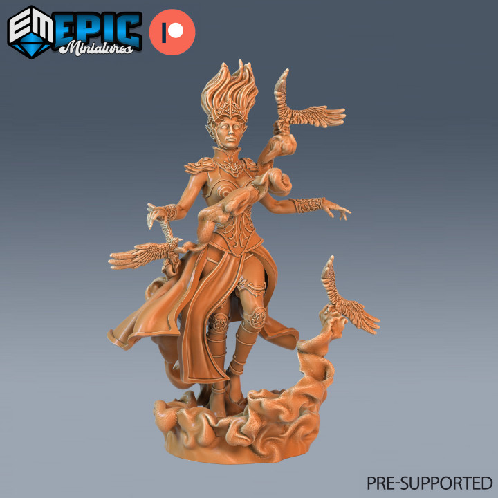 3D Printable Fire & Wind Genasi Set / Humanoid Warrior / Female Air ...