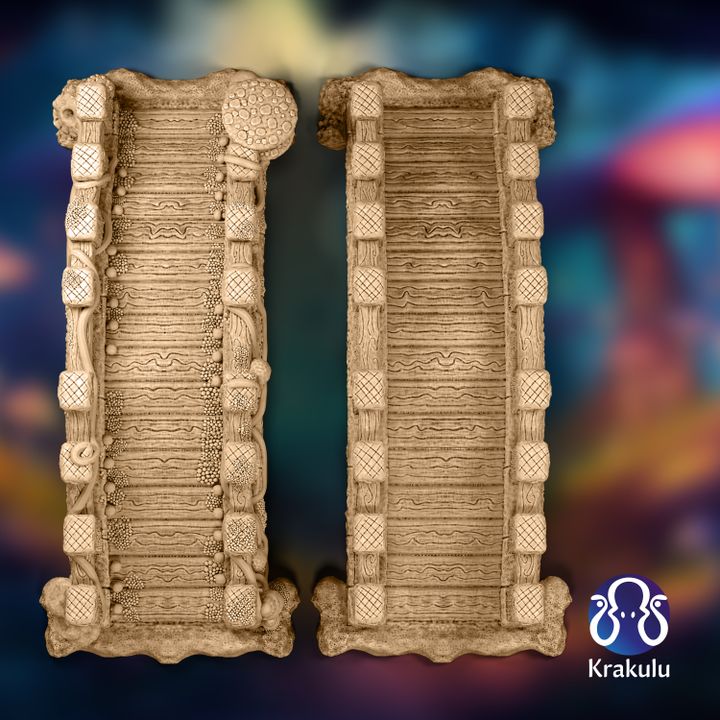 3D Printable Old Overgrown River Bridge by Krakulu