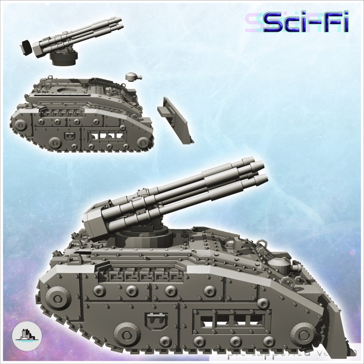 3D Printable Imperial Raptor tank with front blade (anti-aircraft ...