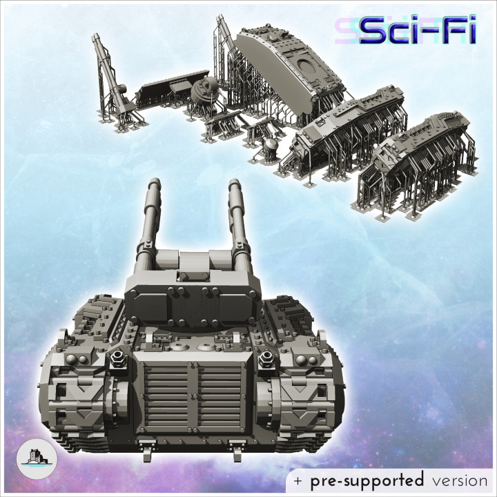 3D Printable Imperial Raptor tank with front blade (anti-aircraft ...