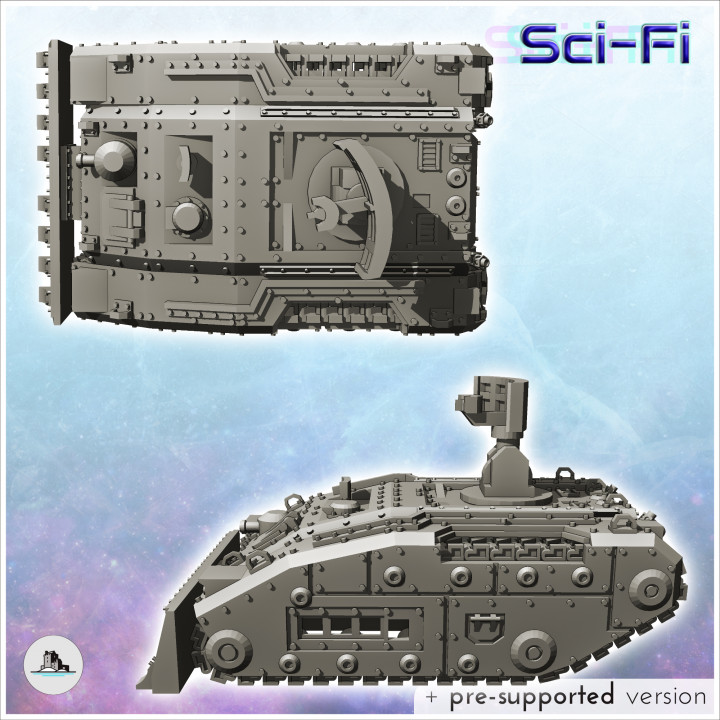 3D Printable Imperial Raptor tank with front blade (radar version) (32 ...