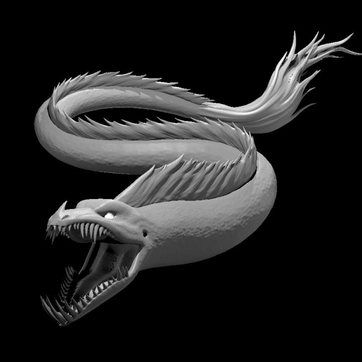 3D Printable Dragon Eel by Miguel Zavala
