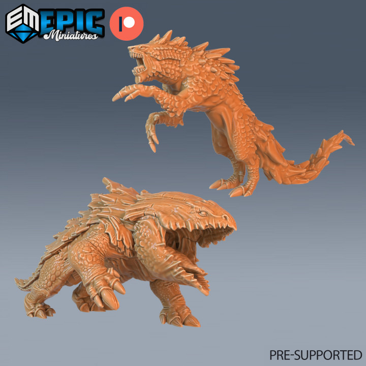 3D Printable Landshark & Bulette Team Attacking / Magical Beast / Guard ...