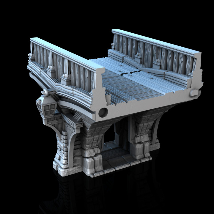3D Printable Bridge Kit - Medieval Town Set by Adrian