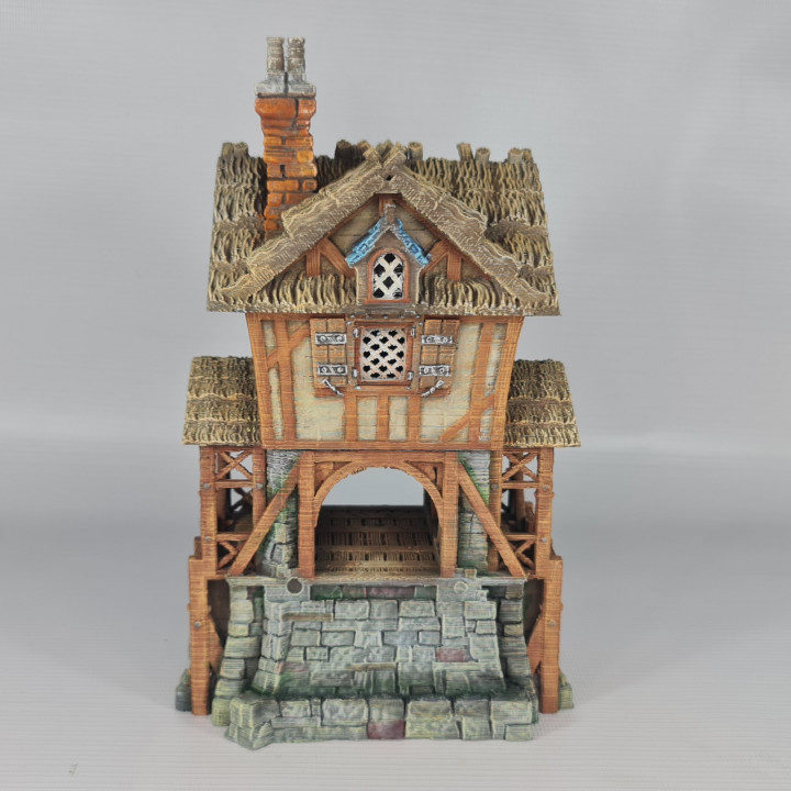 3D Printable Bridge Kit with Toll - Medieval Town Set by Adrian