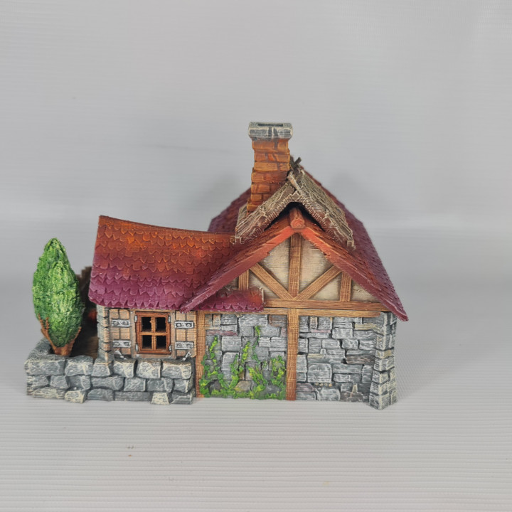 3D Printable Pumpkin Cottage - Medieval Town Set by Adrian