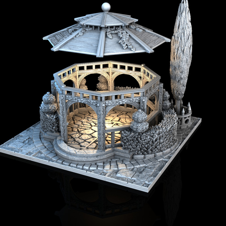 3D Printable Gazebo - Medieval Town Set by Adrian