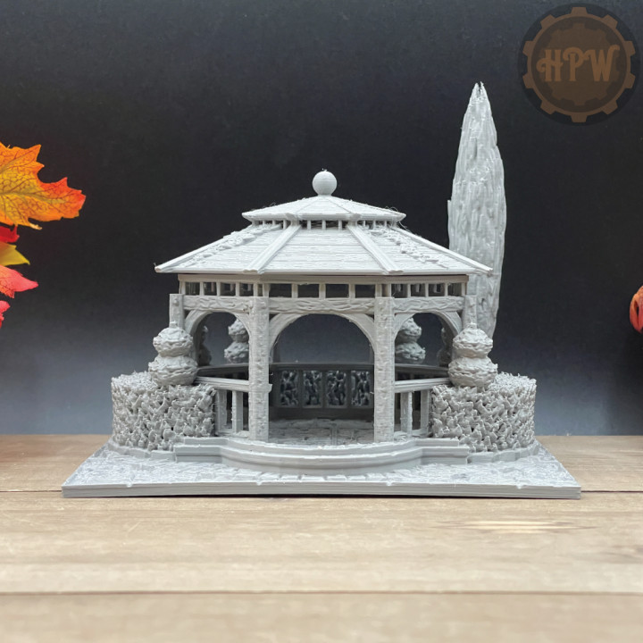 3D Print of Gazebo - Medieval Town Set by HamiltonPrintWorks