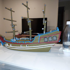 3D Printable The Old Helmsman ... pirate ship. by SKADI