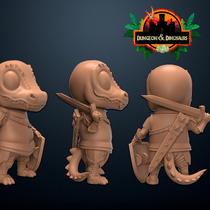 3D Printable Dungeon & DinosaurS - DINOSAURS CORE SET by Falcata 3d