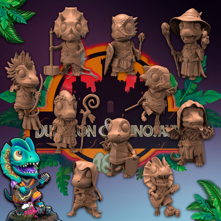 3D Printable Dungeon & DinosaurS - DINOSAURS CORE SET by Falcata 3d