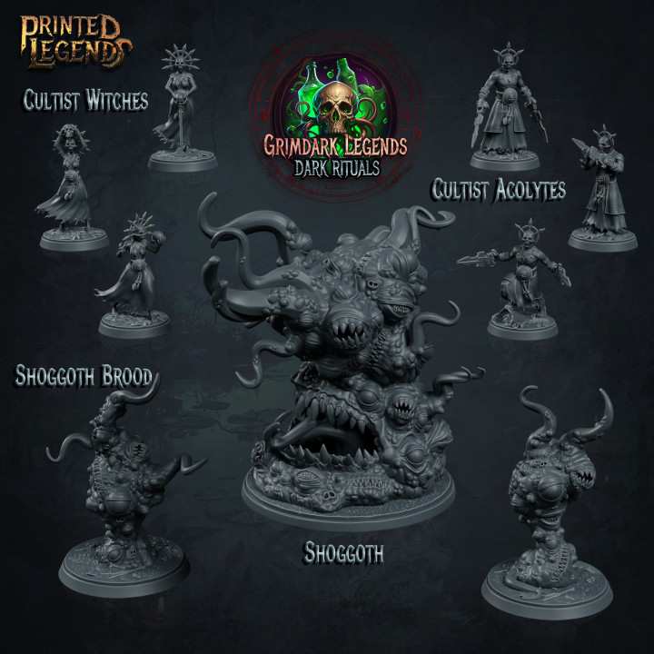3D Printable Dark Rituals Full Bundle by Printed Legends