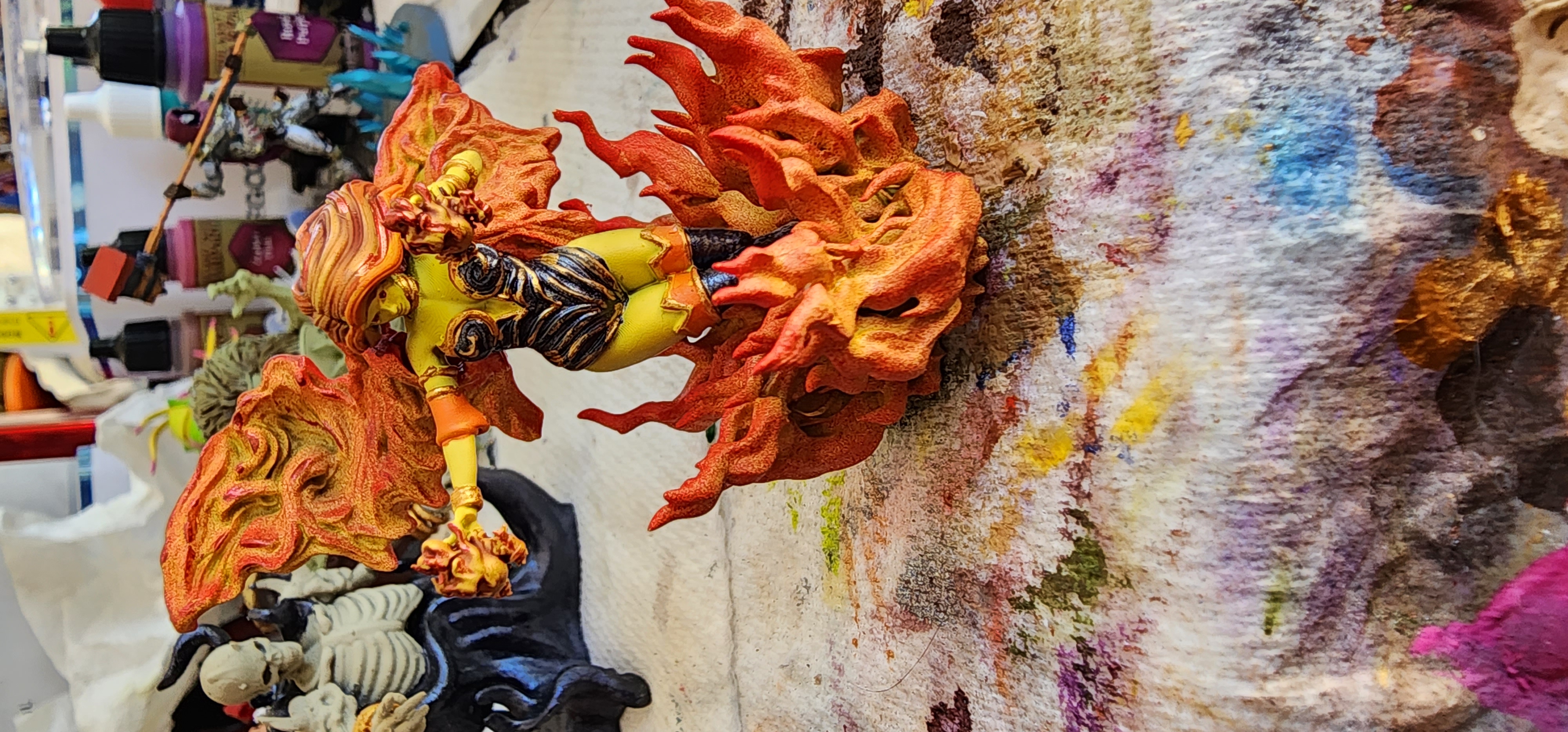 3D Printable Fire Elemental Flare - Female Fire Elemental - 75mm + 35mm ...
