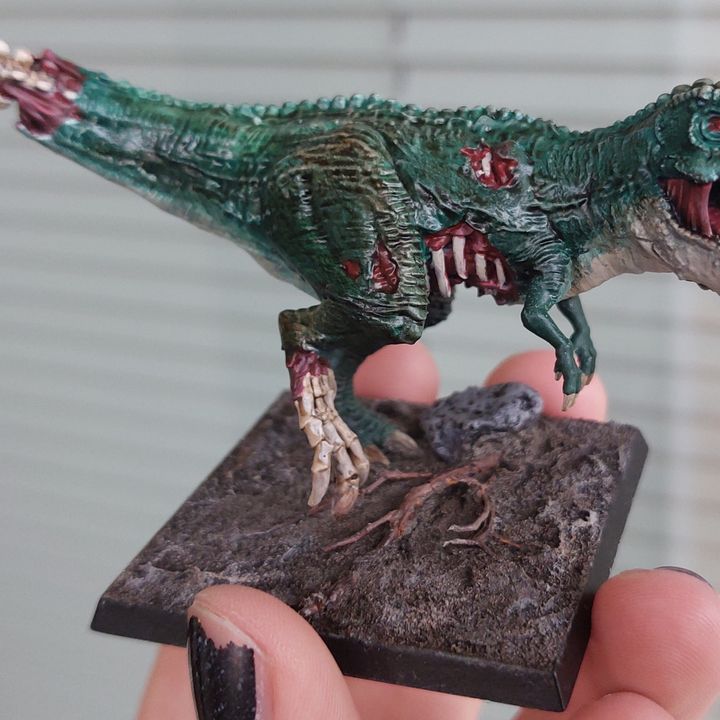 3D Print of Zombie T-Rex Set / Undead Dinosaur / Evil Tyrannosaurus ...