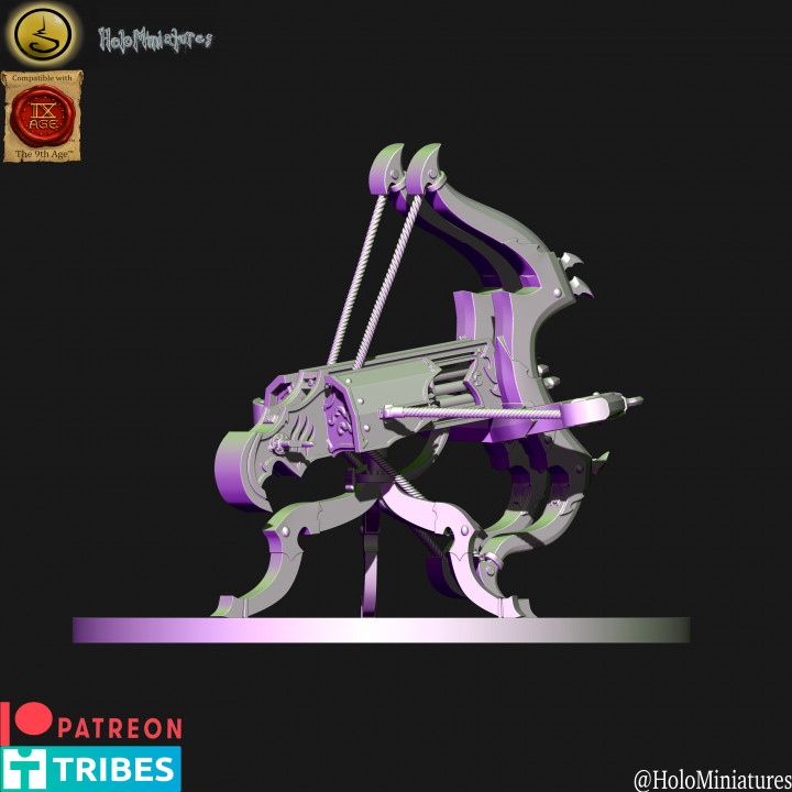 3D Printable Dark elves Bolt thrower (elf) by HoloMiniatures