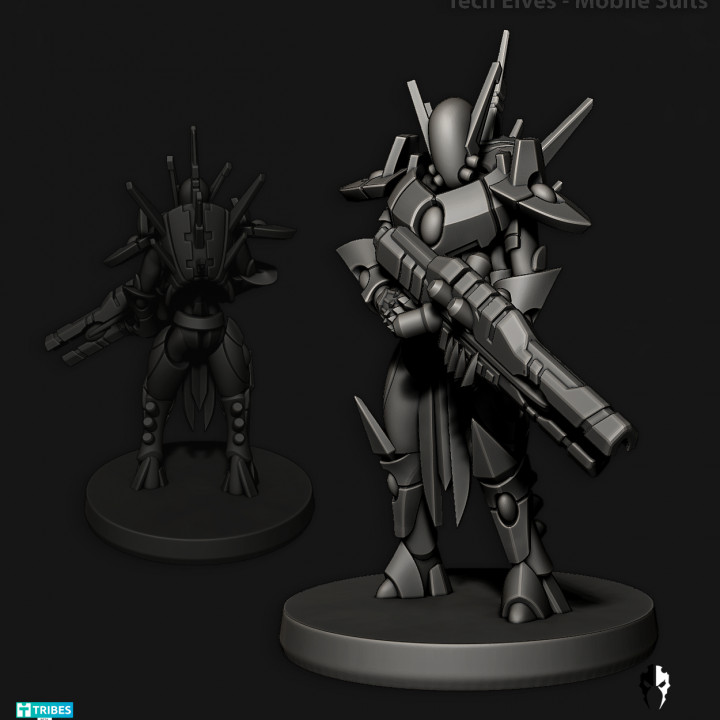 3D Printable Tech Elves - Mobile Suits by Edge Miniatures