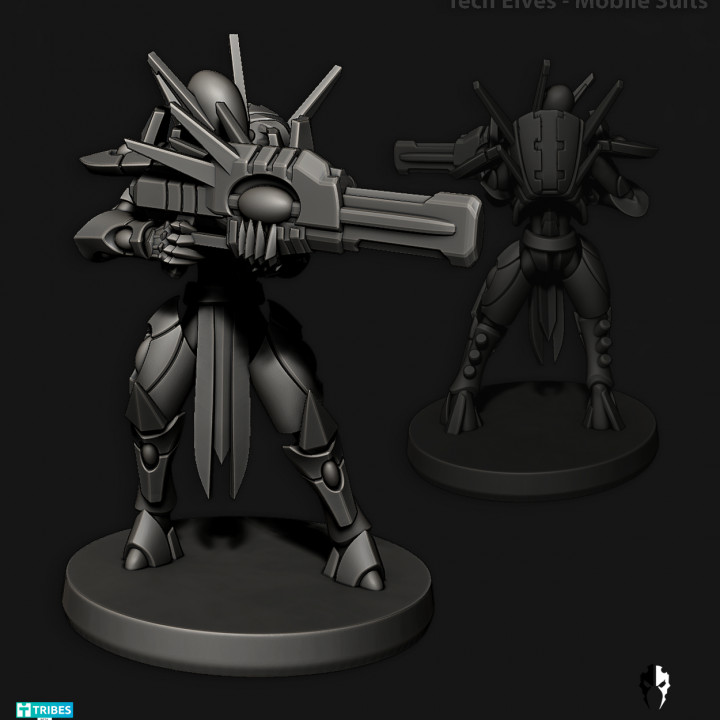 3D Printable Tech Elves - Mobile Suits by Edge Miniatures