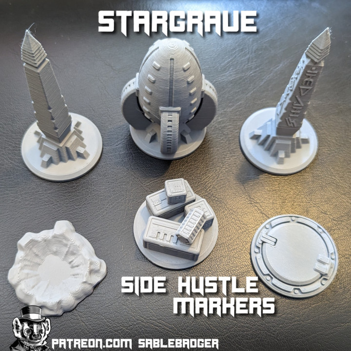 3D Printable Stargrave - Side Hustle - Markers by brander roullett