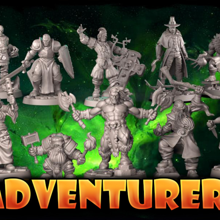 3D Printable TORCHLIGHT "ADVENTURERS PACK" by Torchlight Models