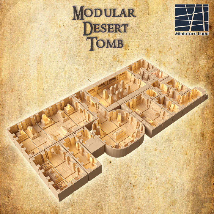 3D Printable Modular Desert Tomb - Tabletop Terrain - 28 MM by ...