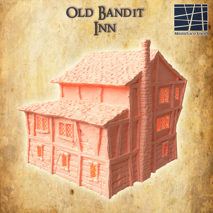 3D Printable Old Bandit Inn- Tabletop Terrain - 28 MM by MiniatureLand