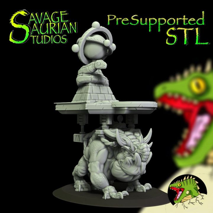 3D Printable Bull Toadadon Astral Engine Lizardmen by Savage Saurian ...