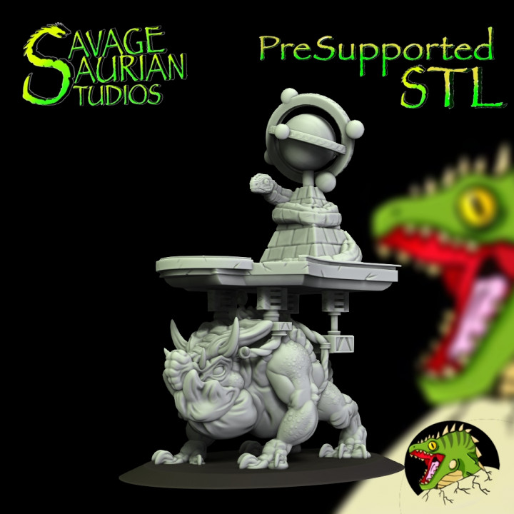 3D Printable Bull Toadadon Astral Engine Lizardmen by Savage Saurian ...