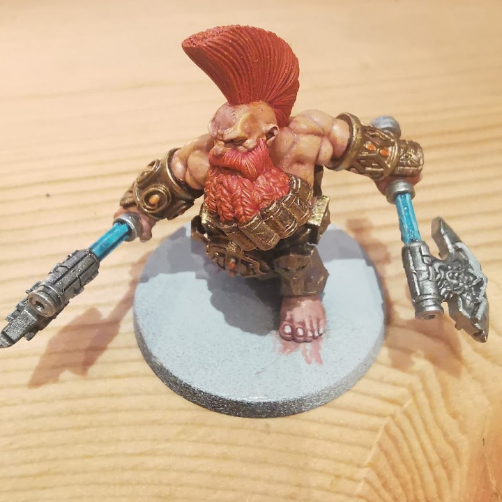 3D Printable Dwarf Berserker by Daniel McGrath