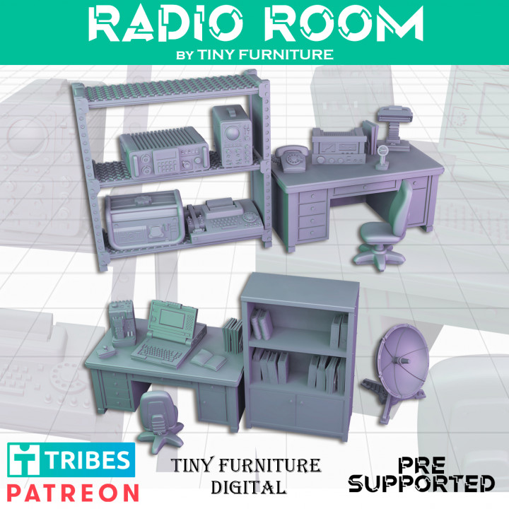 3D Printable Radio Room by Tiny Furniture