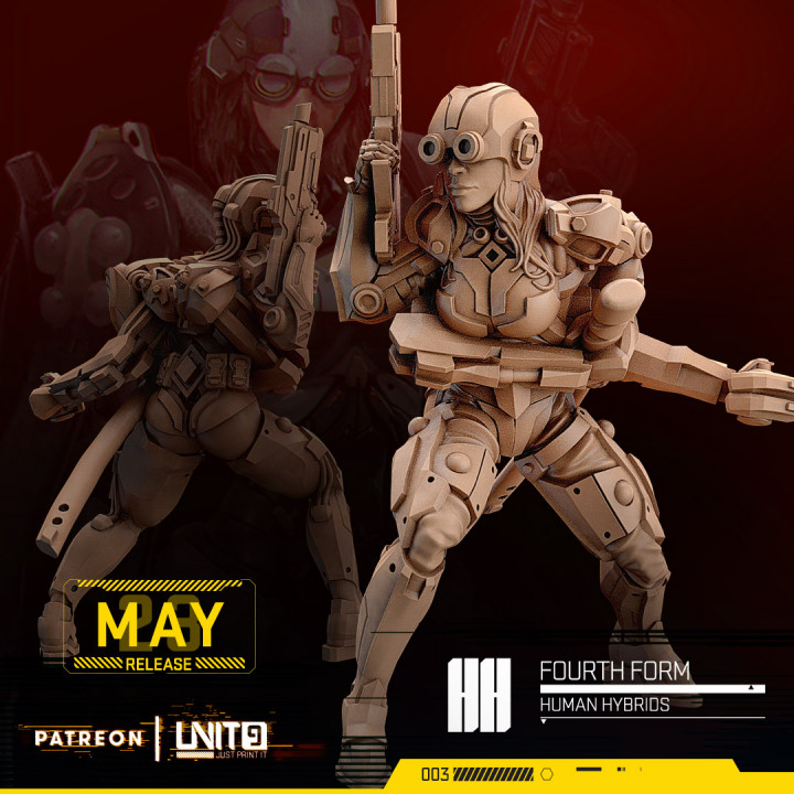 3D Printable Cyberpunk models BUNDLE - Human Hybrids - (May23 release ...