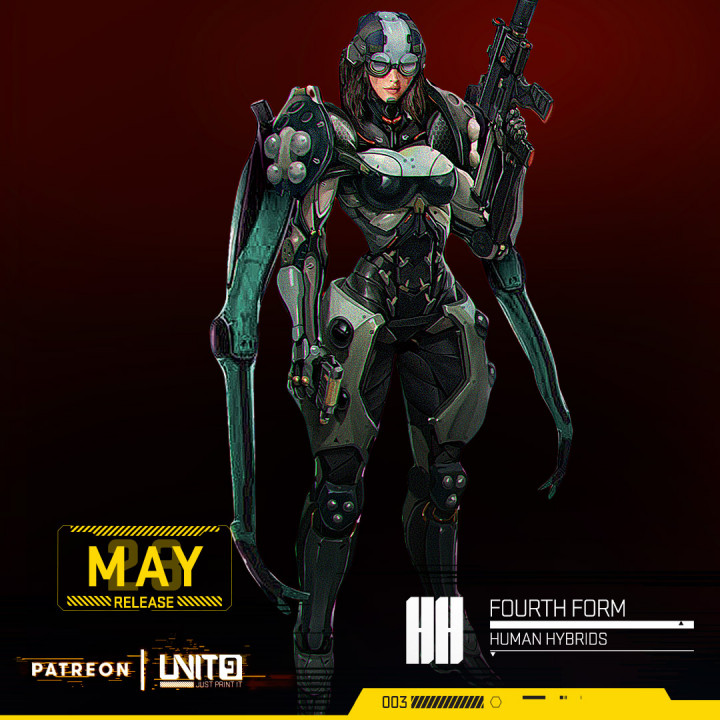 3D Printable Cyberpunk models BUNDLE - Human Hybrids - (May23 release ...