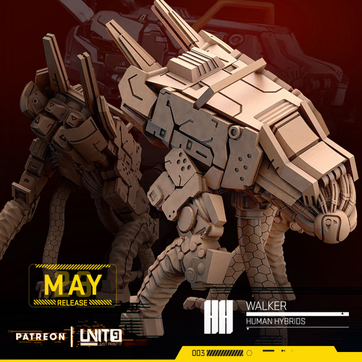 3D Printable Cyberpunk - Walker - Human Hybrids by UNIT9