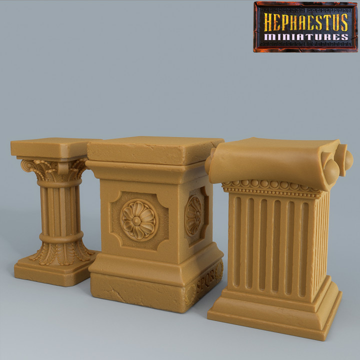 3D Printable Roman Columns/Plinths by Daniel McGrath