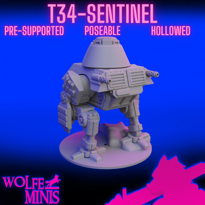 3D Printable T-34 Sentinel Walker - Imperial Army Red Rifles by ...