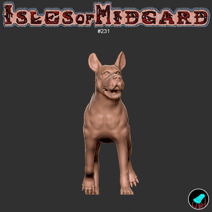 3D Printable Feral Hound #04 by Oak Entertainment