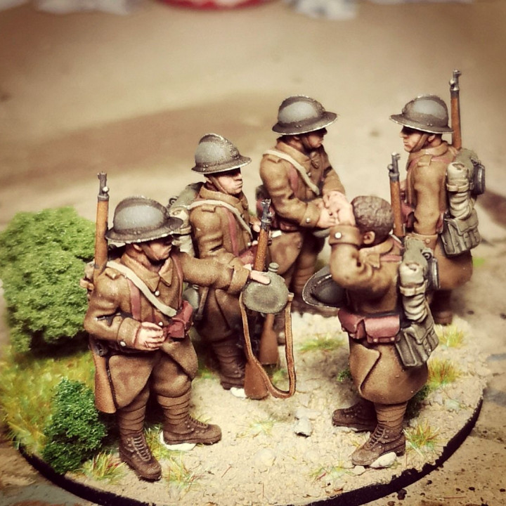 3D Printable WW2 28mm WW2 french reserve infantry at rest by Colonel Muller