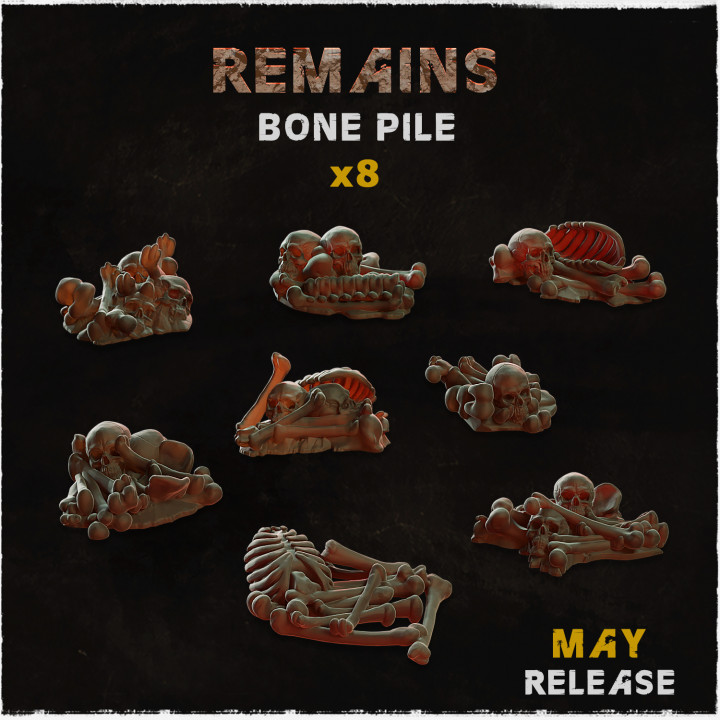 3D Printable Bone Pile - Remains by Zabavka Workshop