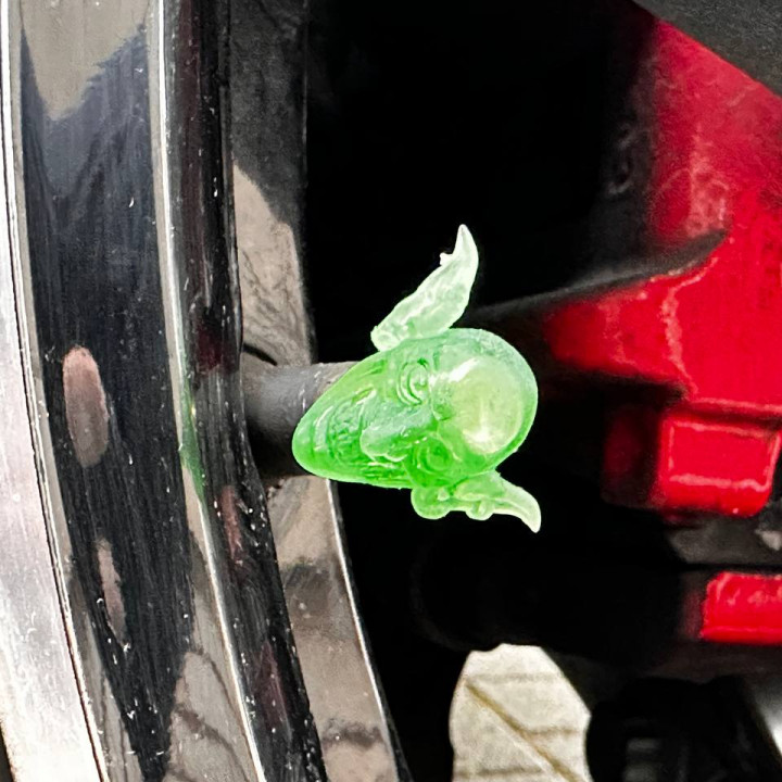 3D Printable Goblin Heads - Valve Caps by Dungeon Dog
