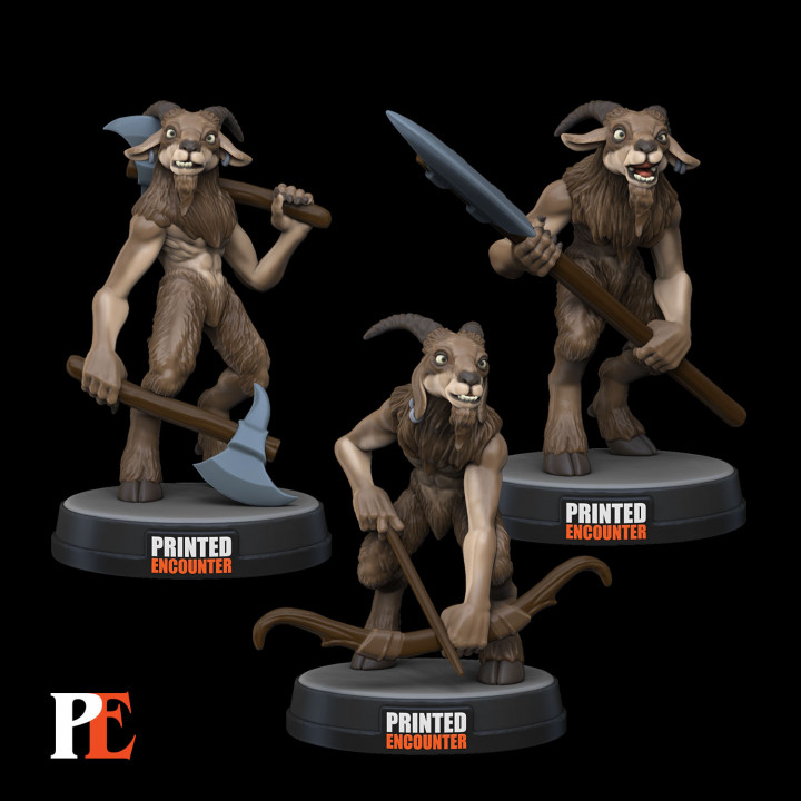 3D Printable Goatmen by Printed Encounter