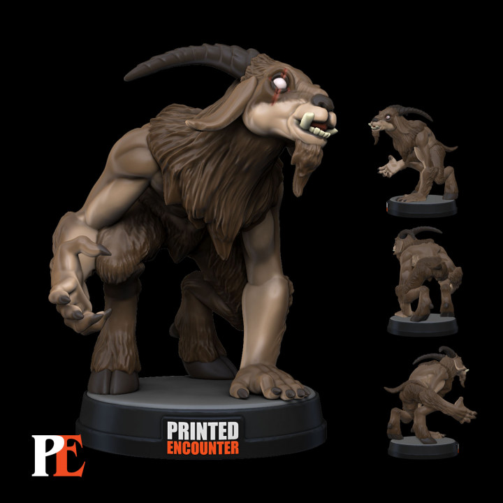 3D Printable Were-Goat by Printed Encounter