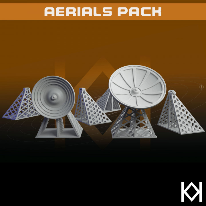 3D Printable Aerials Pack by Kathy Millatt Modelling