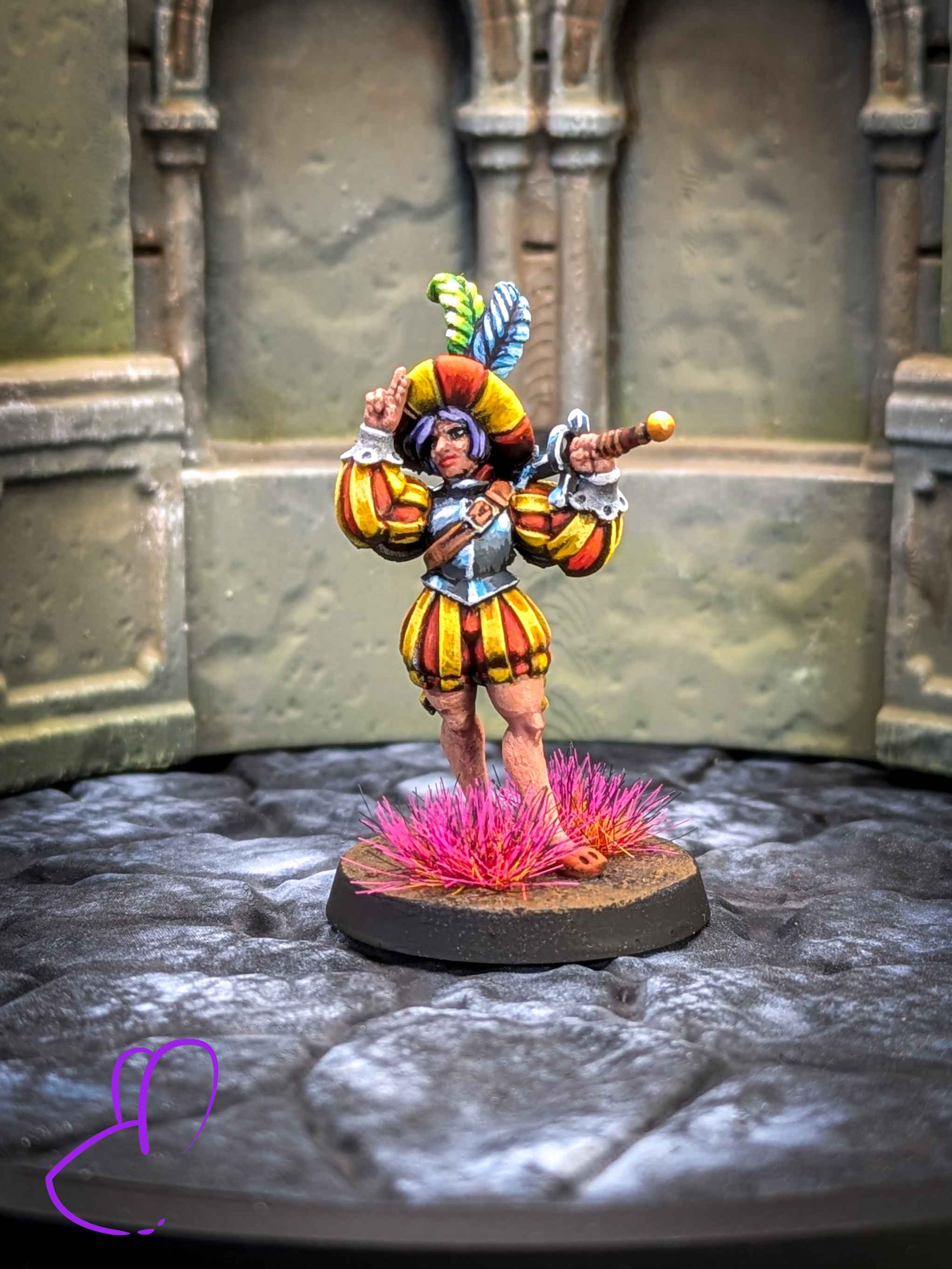 3D Printable Landsknecht girl [PRE-SUPPORTED] by Vae Victis Miniatures