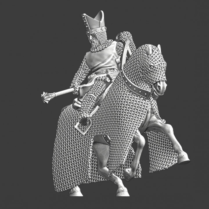 3D Printable Medieval warrior bishop - chainmail horse by Northern ...