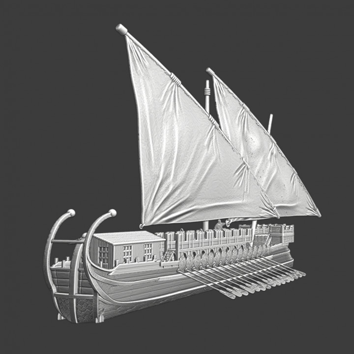 3D Printable Medieval Byzantine Dromon - Warship of the Empire by ...