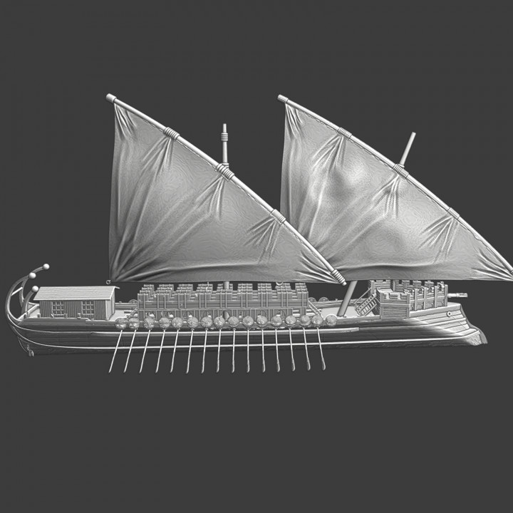 3D Printable Medieval Byzantine Dromon - Warship of the Empire by ...