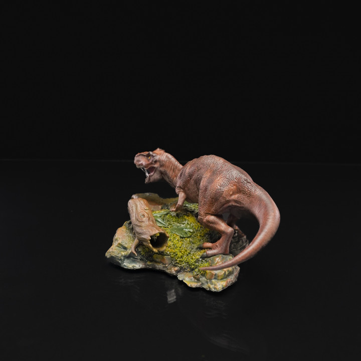 3D Printable T-Rex Statue by Stlflix