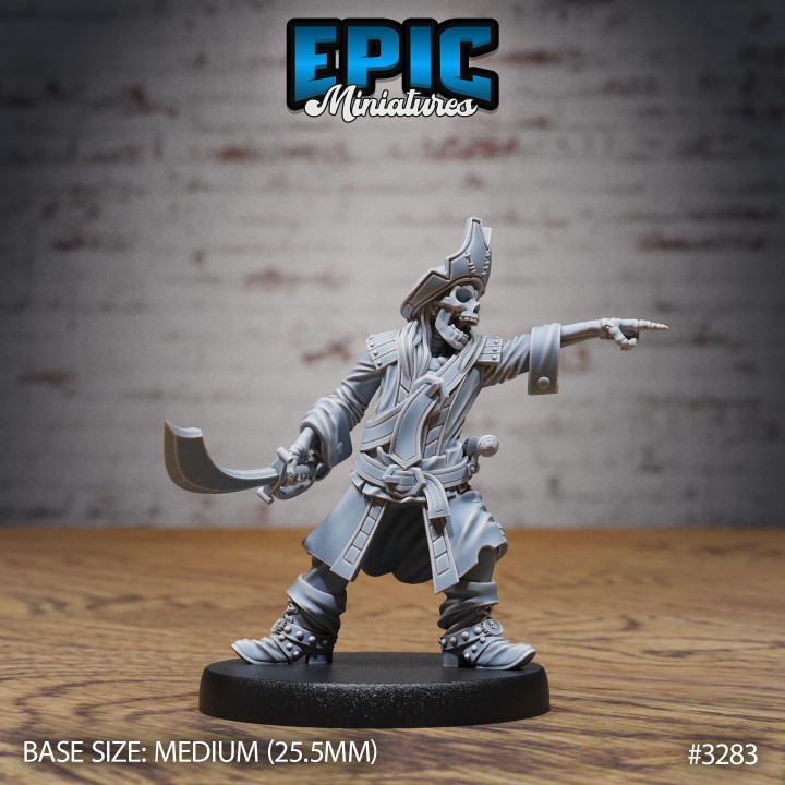 3D Printable Undead Pirate Crew Set / Cursed Corsair / Water Bandit ...