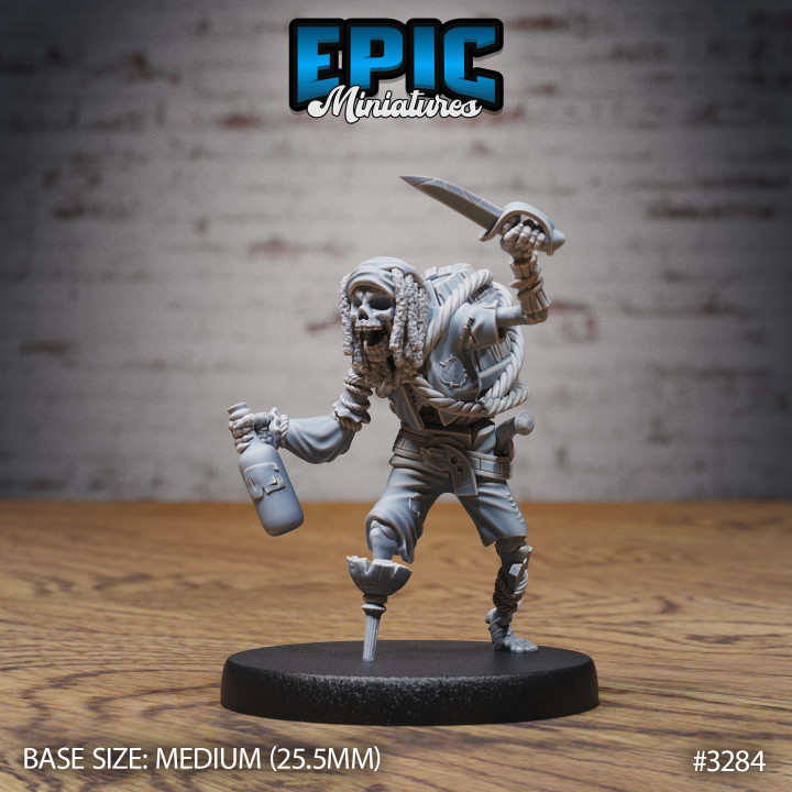 3D Printable Undead Pirate Crew Set / Cursed Corsair / Water Bandit ...