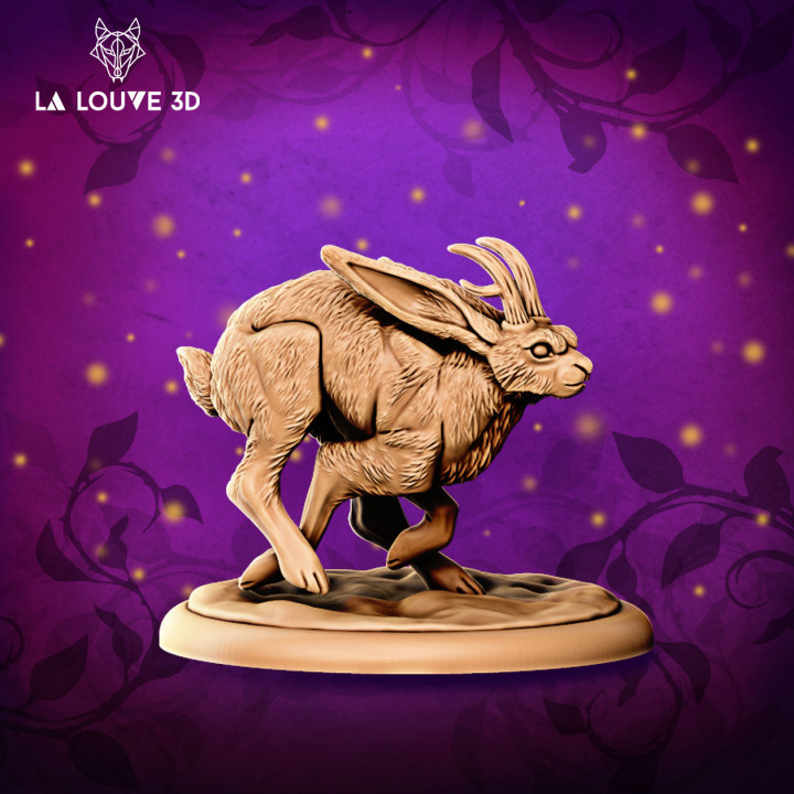 3D Printable Jackalope by La Louve 3D
